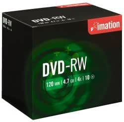 Amazon.com: Pack of 10, Imation Re-Writable DVD-RW, 4.7GB - (532892 ...