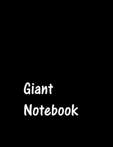 Amazon.com: Giant Notebook: Five Hundred Page Black Notebook/Journal ...