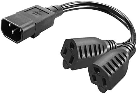 Amazon.com: IEC 320 C14 to C13+5-15R Y Splitter Power Cord C14 to C13 ...