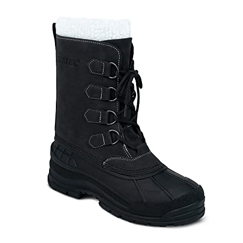 Snapklik.com : TF STAR Mens Waterproof Winter Snow Skid Boots