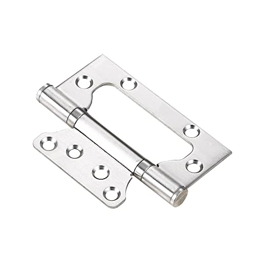 Flush Door Hinges,4 Pieces Heavy Duty Stainless Steel Small Flush Hinge ...