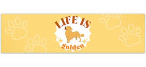 Amazon.com: Life Is Golden Car Decal Sticker, Golden Retriever, Tumbler ...