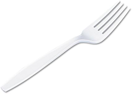 Amazon.com: Disposable Plasticware Forks, White - 400 Count Cutlery ...