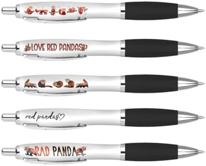 DV DESIGN 5 x Red Panda Pens - Lesser Bear Cub Animal Funny Cartoon ...