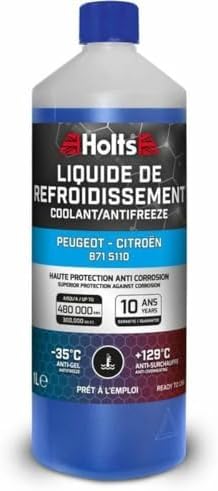 Holts HAFR0001B Antifreeze Coolant for Car Peugeot Citroen, 10-year ...