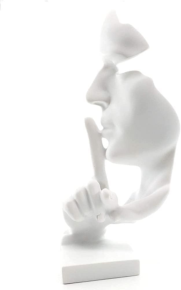 Amazon.com: Modern and Simple Sculptures The Thinker Statue,Silence is ...