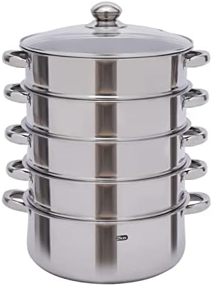 Amazon.com: 5-Tier Stainless Steel Steamer, 11'' Multi-Layer Cookware ...