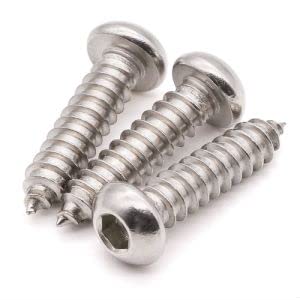 (100 PCS) M3 x 8mm Button Socket Head Cap Self Tapping Screws, 304 ...