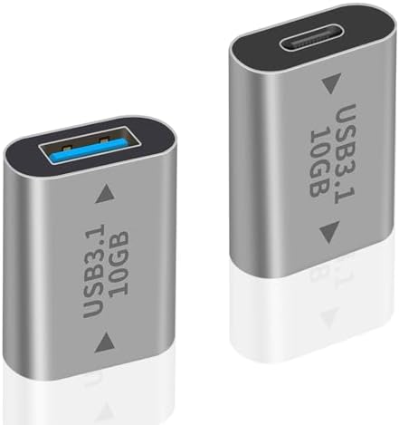 Duttek USB A Female to USB C Female Adapter 3.1 Gen2, USB 3.1 A to USB ...