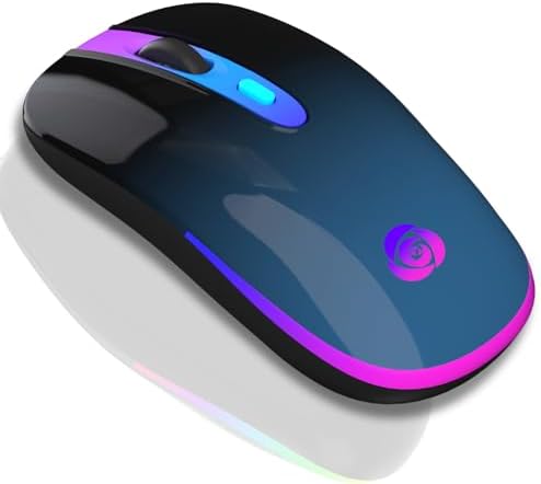 Amazon.com: White Wireless Gaming Mouse Bluetooth Mouse with 3-Modes ...