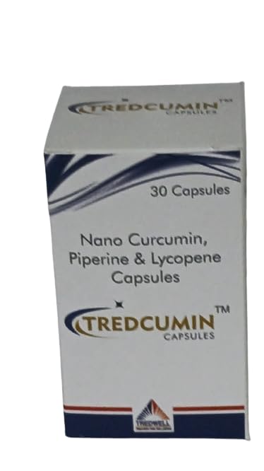 Tredwell Nano 30 Capsules with 95% Curcuminoids, Nano Curcumin,Piperine ...