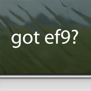 Amazon.com: Got Ef9? White Sticker Window Vinyl Laptop White Decal ...