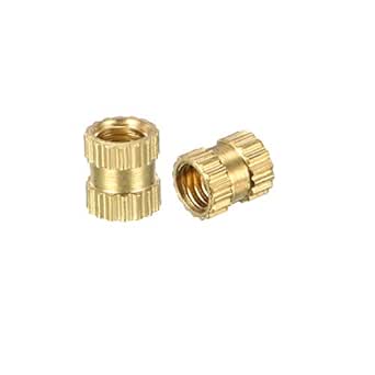 uxcell Knurled Threaded Insert, M3 x 5mm (L) x 4mm (OD) Female Thread ...