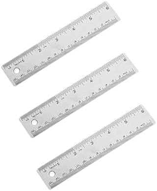 Amazon.com: 3 Pcs Stainless Steel Rulers Metal Rulers with Cork Backing ...