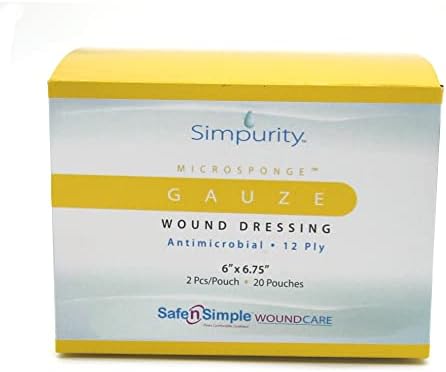 Amazon.com: Simpurity Sterile Antimicrobial Gauze Pads - 6" x 6 ...
