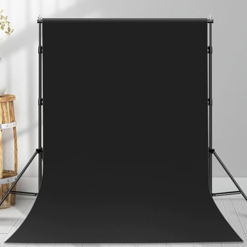 Amazon.com : HMTFOTO Black Backdrop Background Fabric Backdrop for ...