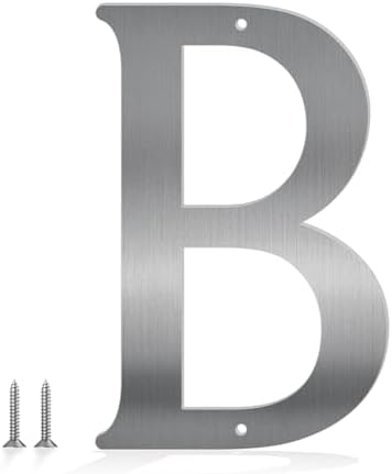 Amazon.com: 4 Inch Stainless Steel Silver House Numbers, Silver Metal ...