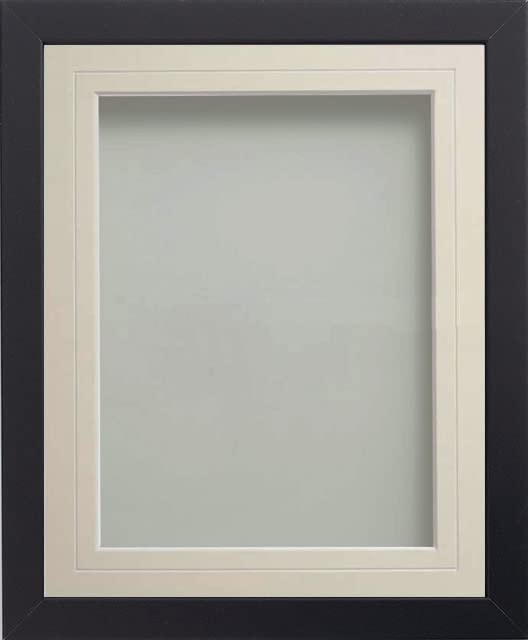 Frame Company Allington Black Photo Frame with Ivory V-Groove Mount, 8× ...