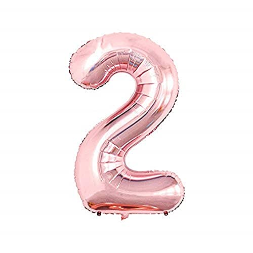 BARRON BALLOONS Numbers Foil Balloon 40" Inch -(Pack of one Unit) Rose ...