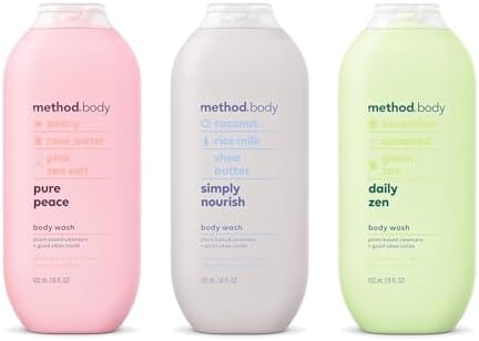 Amazon.com : Method Body Wash Variety Pack - Pure Peace 18 fl oz, Simply Nourish 18 fl oz, Daily ...