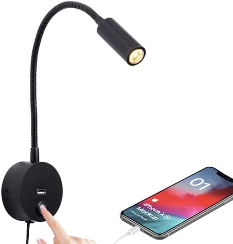 acegoo Dimmable Reading Light Gooseneck LED Task Light Minimalist ...