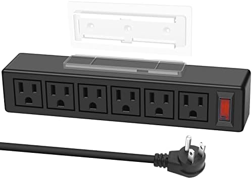 Amazon.com: HHSOET Under Desk Power Strip with 3M Adhesive, 6 Outlet ...