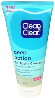 Amazon.com: Clean & Clear Oil-Free Deep Action Facial Cleanser with Pro ...