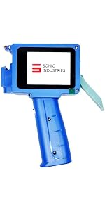 SONIC INDUSTRIES Compact Handheld Inkjet Printer for Label Barcode and ...