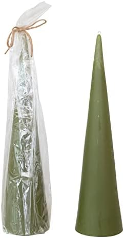 Amazon.com: Creative Co-Op Unscented Tree Shaped Taper Candles, Mint ...