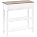 HOMCOM Console Table Hallway Side Desk One Drawer 2 Shelves Worktop ...