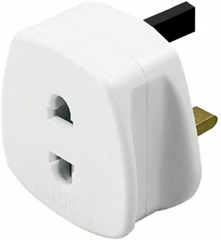 Toothbrush/Shaver plug Adaptor, UK 2 Pin to 3 Pin 1A Fuse Charging ...