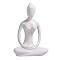 Amazon.com: 4.25" White Set of 4 Home Decorative Porcelain Ceramic Yoga ...