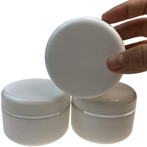 Apstaqeoo 2PCS 250ML Empty Plastic Jars With Black Lids, Clear Round ...