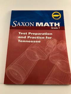 Buy Saxon Math Course 2 Tennessee: Test Prep Blackline Master Book ...