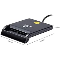 Zoweetek ID Card Reader USB Smart Card Reader for Portuguese, Spainish, Belgian, German and more ...