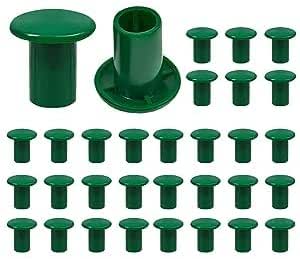 30 Pcs Bamboo Cane Caps Protectors, Green Rubber Garden Bamboo Cane ...