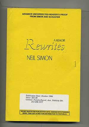REWRITES. A MEMOIR.: Simon, Neil.: Amazon.com: Books