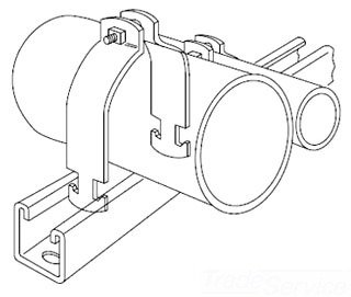 Kindorf C-105-1-HD Pipe Strap, 1 in, for Use with Pipe, Rigid/IMC ...