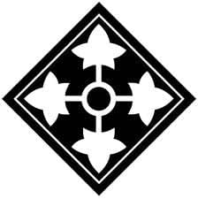 Amazon.com: Military, 4Th Infantry Division Patch, Vinyl Car Decal, Black', 5-by-5 inches ...