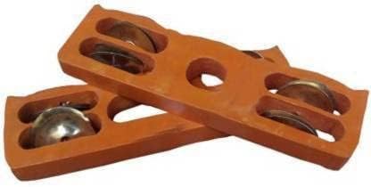 Amazon.com: Wooden Manjira - Musical Instrument for Bhajan and Kirtans ...