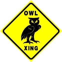Amazon.com: Texsign OWL Crossing Sign * Street Bird Caution Prey : Home ...