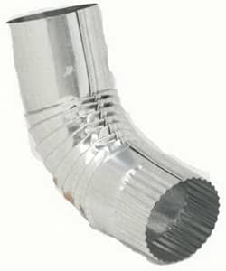 Amerimax Home Products Pr64p3 Gutter Elbow, Plain Round, Galvanized, 90 ...