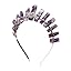 Amazon.com : Poememgi Raw Crystal Obsidian Tiara Headbands,Black Quartz ...