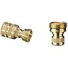 Amazon.com : Nelson Brass Quick Connects with 3-Male and 1-Female Quick ...