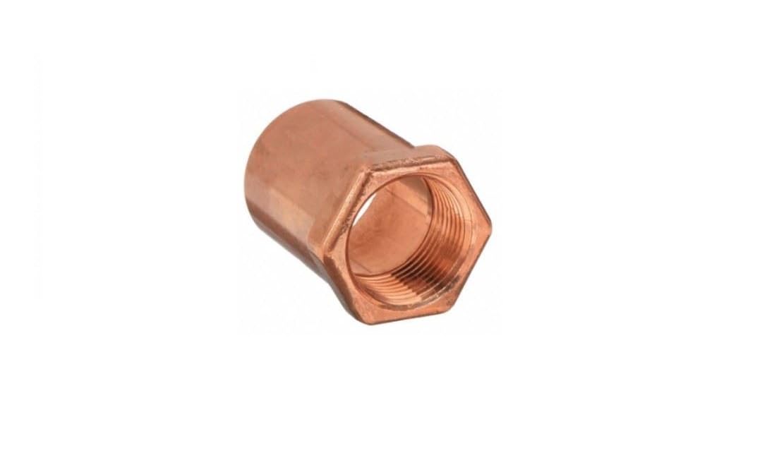 Amazon.com: EZ-FLUID Plumbing (4-Pcs) 3/4" Solder x 1" FIP LF Copper ...