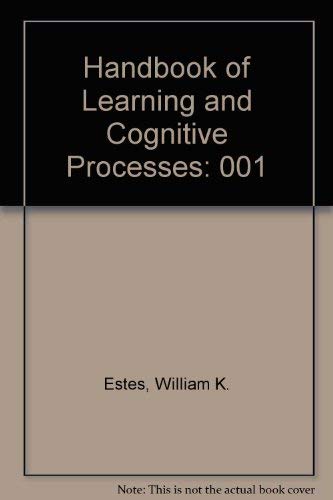 Buy Handbook of Learning and Cognitive Processes Book Online at Low ...