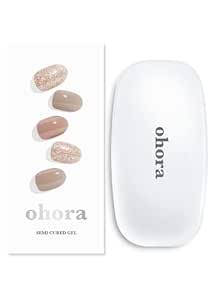 Amazon.com: ohora Semi Cured Gel Nail Set of 2 (N Carmel & UV/LED Gel Lamp for Gel Nail Strips ...
