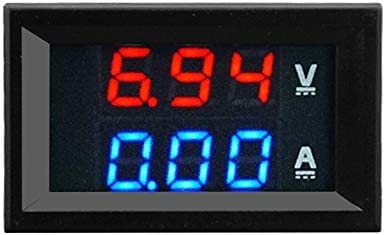 Nice Design 100V 10A Dc Digital Voltmeter Ammeter Blue + Red Dual Color ...