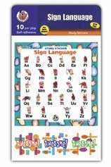 Sign Language Alphabet Study Stickers (10/pkg) : Amazon.in: Toys & Games