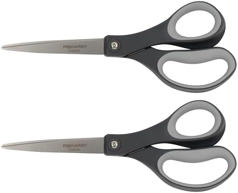 Amazon.com: Fiskars 8” Everyday Titanium Comfort Grip Scissors (2-Pack ...